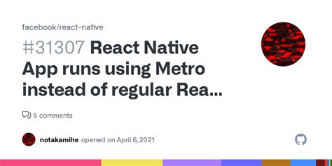 React Native App Runs Using Metro Instead Of Regular React Native