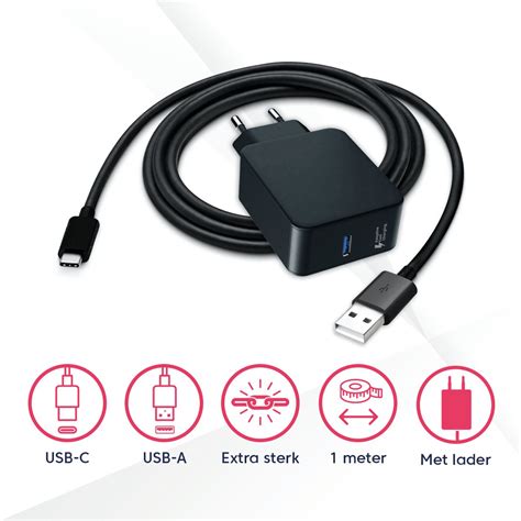 USB C oplader met Adapter Fast Charging ampère bol com