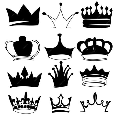 Premium Vector Vector Isolated Black Crown Single Line Drawing