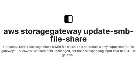 Aws Storagegateway Update Smb File Share Fig