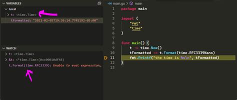 Feature Request Show Time Strings In Debug Inline Values · Golang