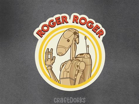 B1 Battle Droid Sticker Star Wars Roger Roger Meme Etsy