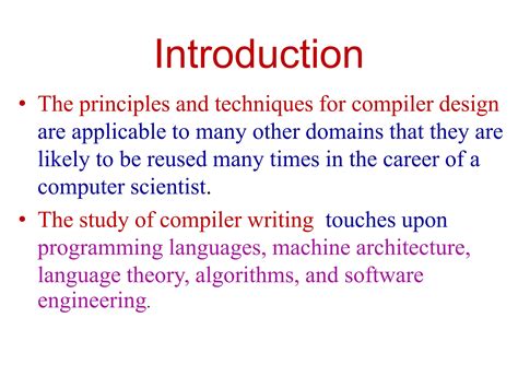 Introduction To Compiler Design And Phases Of Compiler Ppt Programming Languages Computing