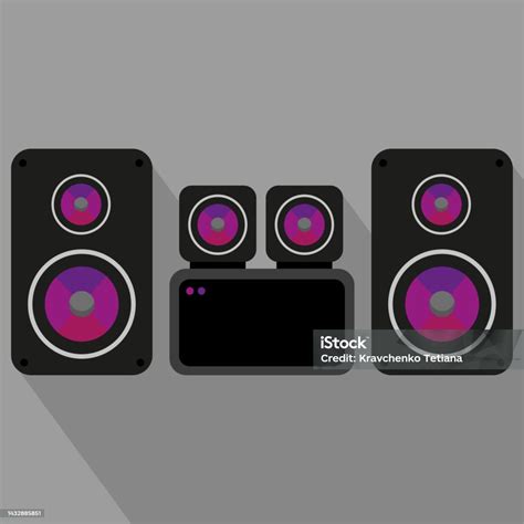 오디오 시스템 도면 현대 기술 벡터 일러스트레이션 스톡 이미지 스피커에 대한 스톡 벡터 아트 및 기타 이미지 스피커 음악 스테레오 Istock