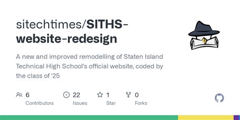Github Sitechtimes Siths Website Redesign A New And Improved Remodelling Of Staten Island