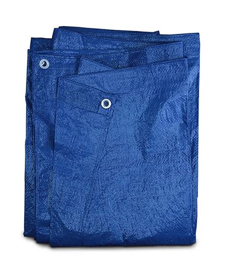 Lona Multiusos Azul Resistente Al Agua Con Ojales De Aluminio 2 X 3 M