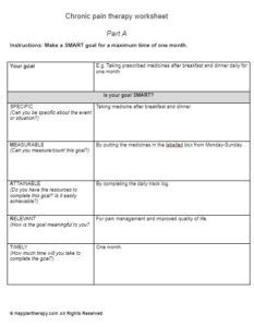 Chronic Pain Therapy Worksheet Happiertherapy