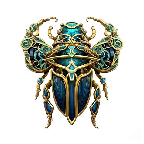 Premium Psd Scarab Beetle 2d 3d Digital Art Mobile Game Asset Insect