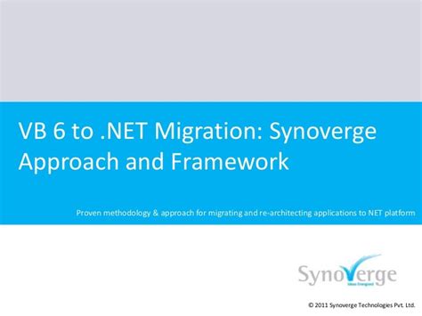 synoverge dotnet migration approach v 1 0