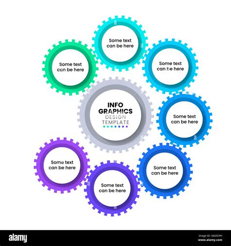 Infographic Template With 7 Options Or Steps Gears Can Be Used For