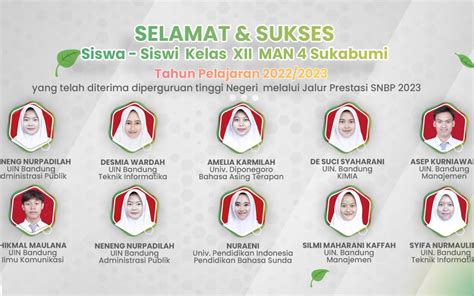 Selamat 10 Siswa Diterima Di Perguruan Tinggi Negeri Melalui Jalur Prestasi Snbp 2023
