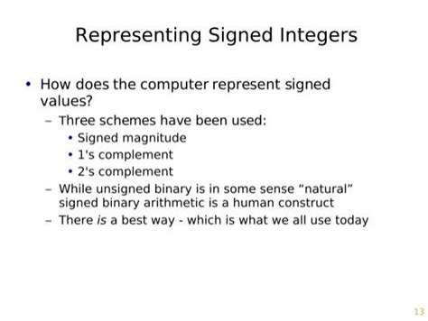 Representing Unsigned Int