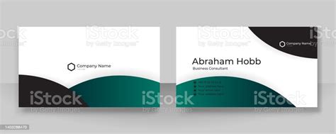 현대 우아한 간단한 깨끗한 짙은 녹색 흰색과 검은 색 명함 디자인 벡터 템플릿 창조적 인 전문 기술 기업 스타일 0명에 대한