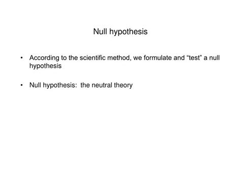 PPT Null Hypothesis PowerPoint Presentation Free Download ID