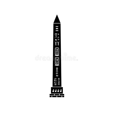 Obelisk Symbol Of Kingship Ancient Egyptian Monuments Stock Illustration Illustration Of