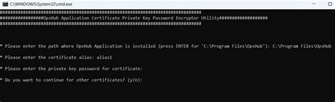 Certificate Private Key Password Encryptor Utility Opshub Integration Manager