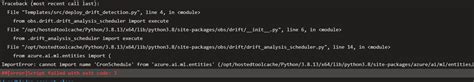 Drift Scheduler Error Issue 5 Microsoft AzureML Observability GitHub