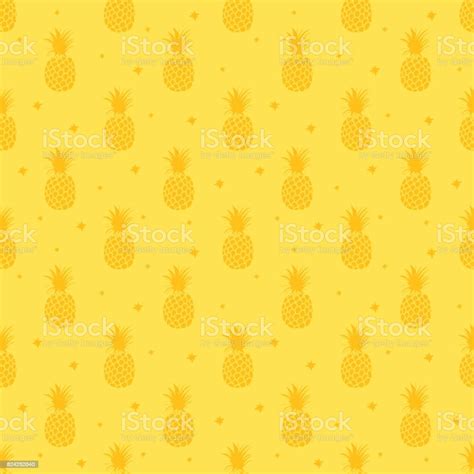 파인애플 배경입니다 귀여운 파인애플 완벽 한 패턴입니다 인쇄 전 열 대 여름입니다 파인애플에 대한 스톡 벡터 아트 및 기타 이미지 파인애플 배경 주제 과일 Istock