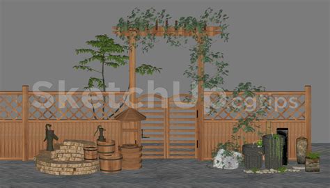 6528 Free Sketchup Garden Landscape Models Download