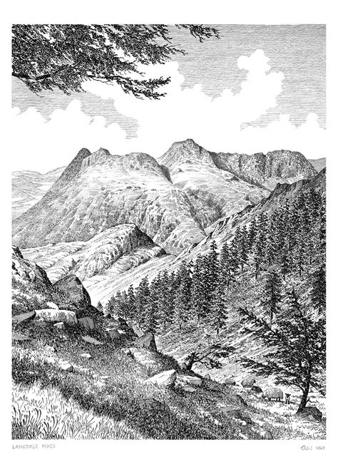Alfred Wainwright Landscape Drawings