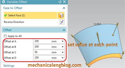 Siemens Nx How To Use Variable Offset Command Mechanicaleng Blog