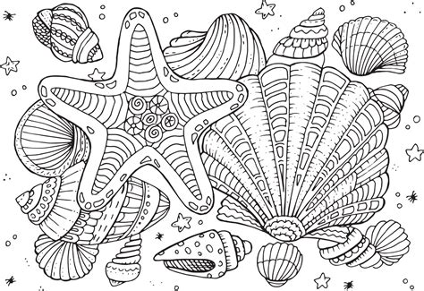 Beach Ocean Coloring Pages
