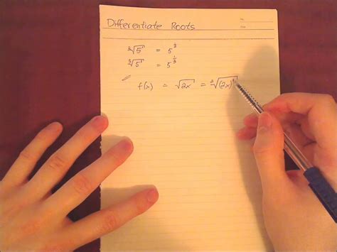 Differentiate Root Functions Youtube