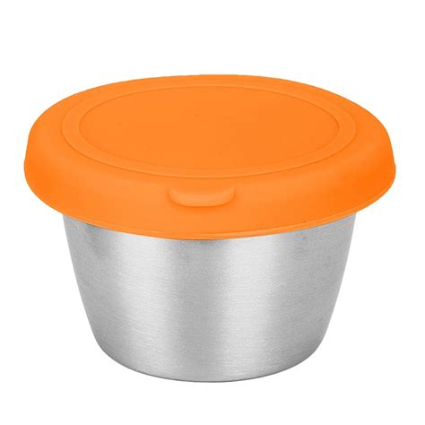 Mosiee 70ml Condiment Container Salad Box Sauce Cup Stainless Steel Mosiee 70ml Condiment Container Salad Box Sauce Cup Stainless Steel