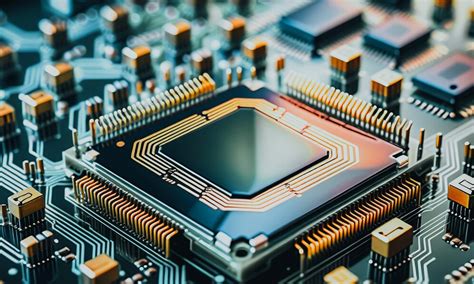 Electronic Microcircuits Concept Conceptual Cpu On Circuit Board Microchip Design Premium Ai