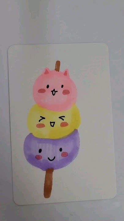 초 간단 찹쌀 모찌 그리기~ 참 쉽죠 Youtube