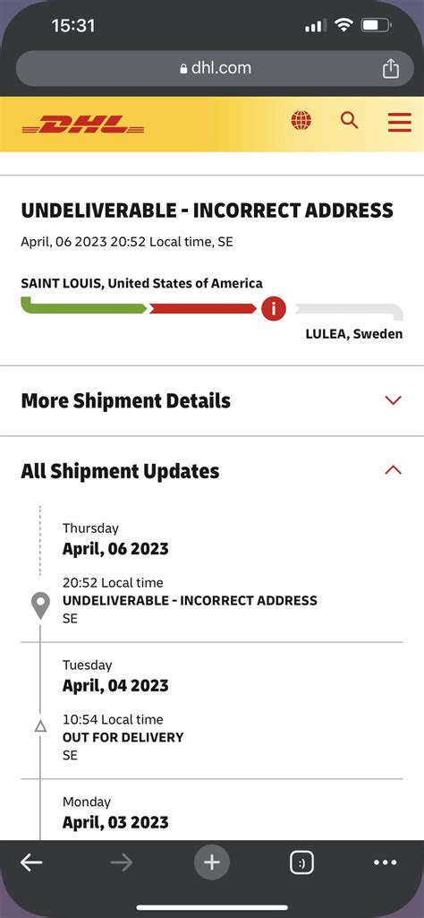 Package Cannot Deliver Rdhl