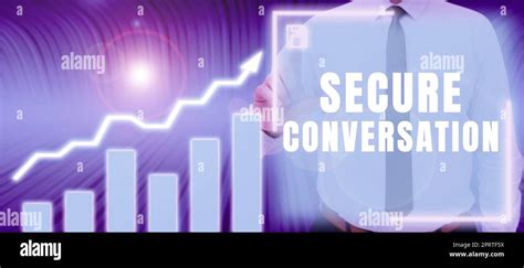 handwriting text secure conversation business concept secured