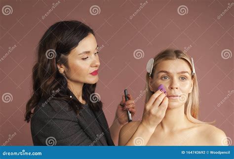The Nude Model With Pink Towel Stock Photography CartoonDealer