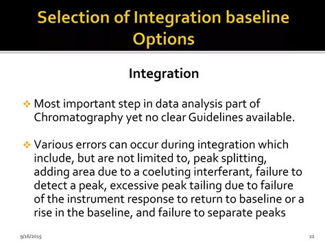 Integration Of Chromatographic Peaks Pptx
