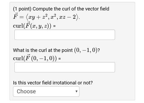 solved compute the curl of the vector field f⃗