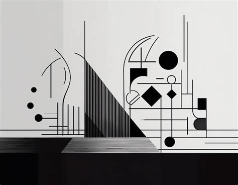 Minimalist Line Art With Abstract Geometric Patterns Clean Simple