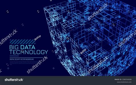 3d Hitech Cube Big Data Cube Stock Vector Royalty Free 2383216189 Shutterstock