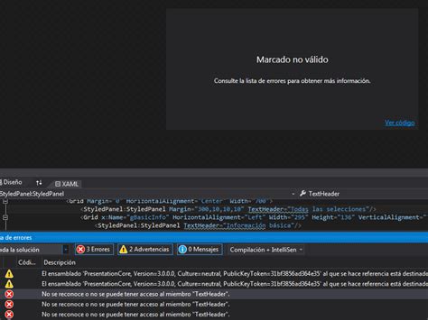 C Xaml Designer Can T Recognize Other Control Properties Vs Stack Overflow