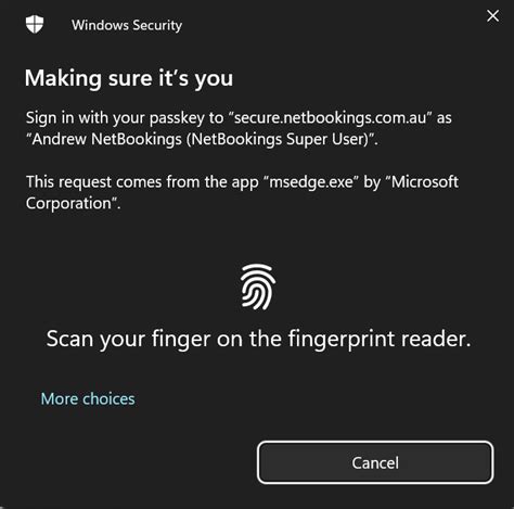 Passkeys Help Files Netbookings