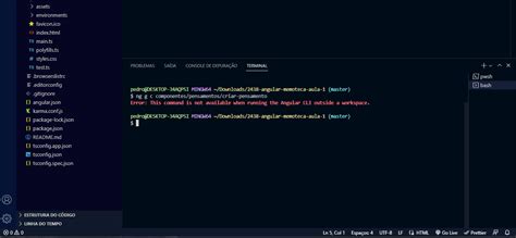 Dúvida Erro This Command Is Not Available When Running The Angular
