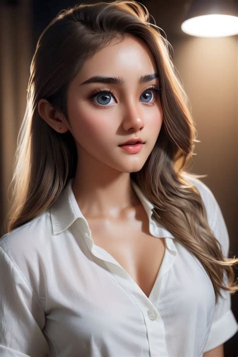 Potrait Of Indonesia Actress Image Created By Philosophyai
