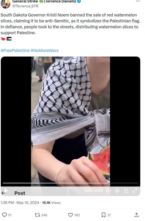 Kristi Noem Didnt Ban Watermelon Over Israel Hamas War Fact Check
