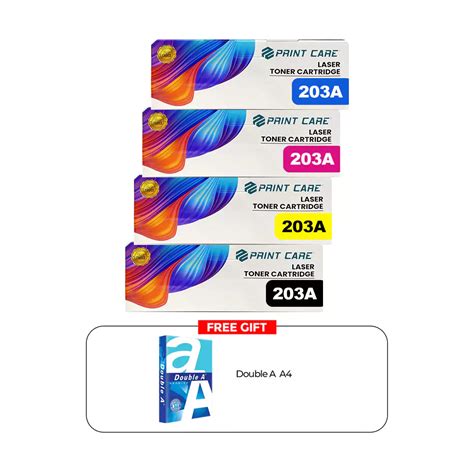 Print Care 203a Laserjet Toner Cartridge Full Set Free Double A A4 1 It Care