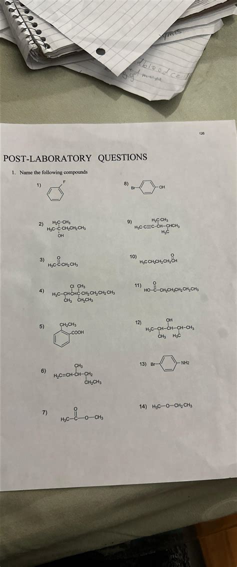 Solved Post Laboratory Questionsname The Following