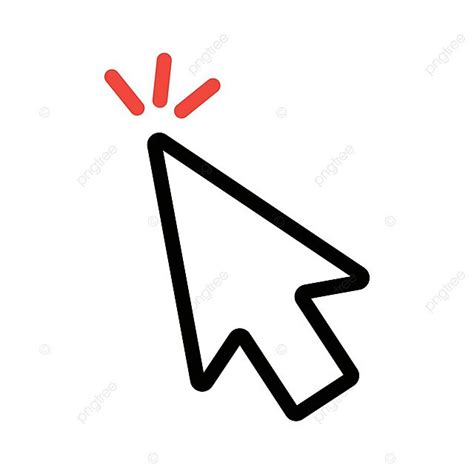 the vector illustration of a mouse cursor icon for web and internet operations being clicked