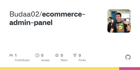GitHub Budaa Ecommerce Admin Panel