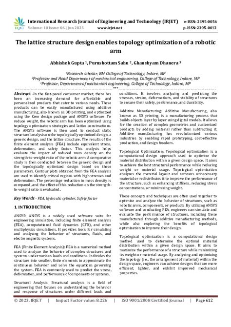 Pdf The Lattice Structure Design Enables Topology Optimization Of A