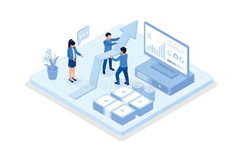 Characters Planning Investment Strategy Stock Trading Concept Stock