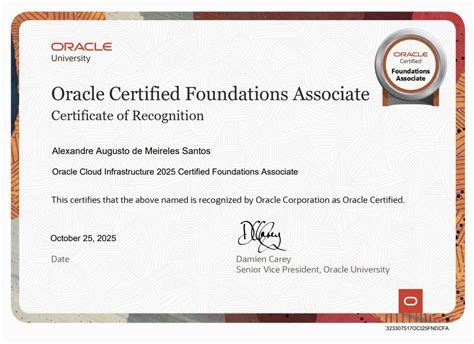 Oraclecloud Oci Certificação Cloudcomputing Aprendizadocontínuo