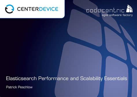Elasticsearch Performance And Scalability Essentials Speaker Deck